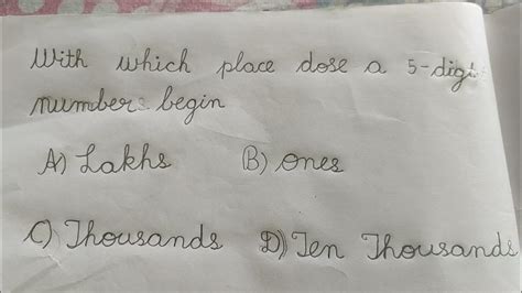 Maths Question Class 4 Youtube