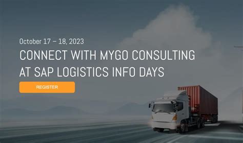 Mygo Consulting Inc On Linkedin Sap Logistics Info Days
