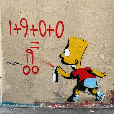 Math With Bart Simpson Street Art Utopia