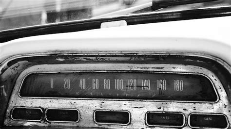 Premium Photo Close Up Of Old Speedometer In Car
