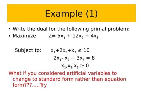 Duality In Linear Programming Problem PPT