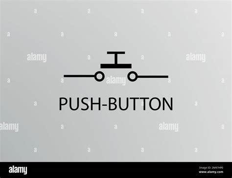 Push Button Symbol Vector Symbol Design Engineering Symbols Stock