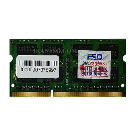 رم لپ تاپ 8 گیگ سامسونگ Ddr3 1333 10600 Mhz 1 5v کامپیوتر افق