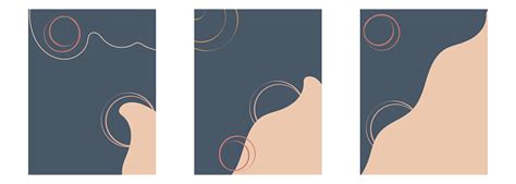 소셜 네트워크 및 광고를위한 추상적 인 모양을 가진 세 가지 현대적인 미니멀 기하학적 배경 템플릿 세트 0명에 대한 스톡 벡터