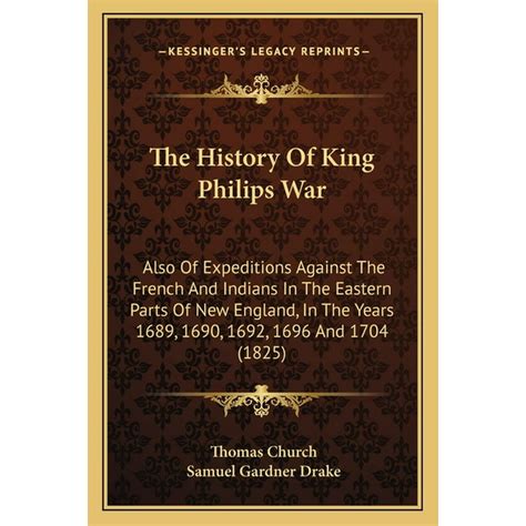 The History Of King Philips War The History Of King