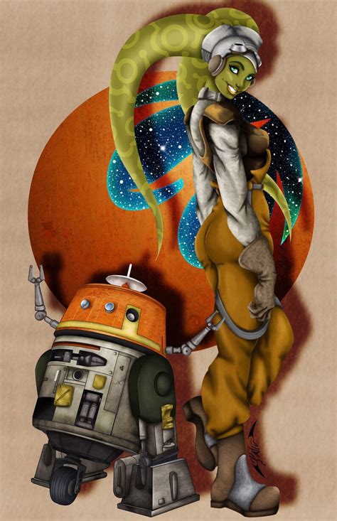Star Wars Rebels Hera And Chopper 11 X 17 Poster By Artist Batz Etsy