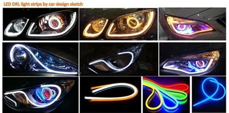Flexible Daytime Running Lights LED DRL Lights V DRL Turning Light Mm Mm Mm Mm LED
