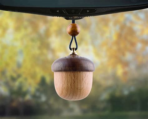 Wooden Acorn Shaped Car Aromatherapy Essential Oil Diffuser Feelt