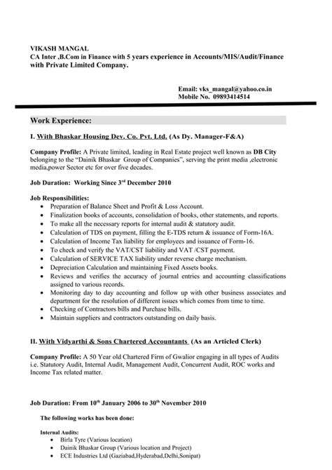 Resume Vikash With Ctc Doc