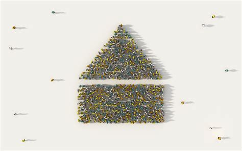 소셜 미디어와 흰색 바탕에 커뮤니티 개념에서 메일 아이콘을 형성 하는 사람들의 큰 그룹 위의 군중 그림의 3d 기호 함께 모여