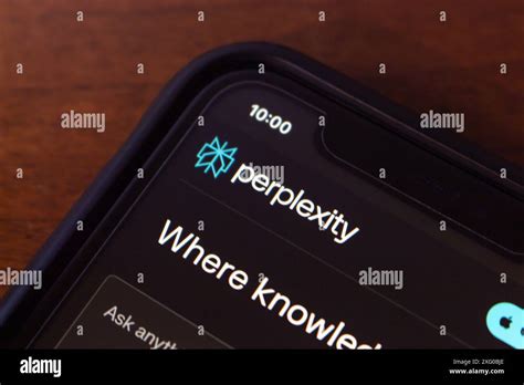 Perplexity Ai Logo Seen In Its Website On An Iphone Screen Perplexity