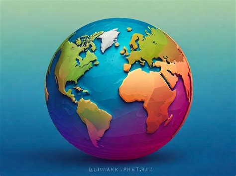 Premium Photo Classic Planet Earth With Gradient Style