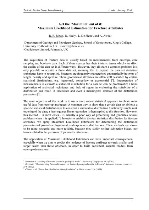 Pdf Get The ‘maximum Out Of It Maximum Likelihood Estimators For