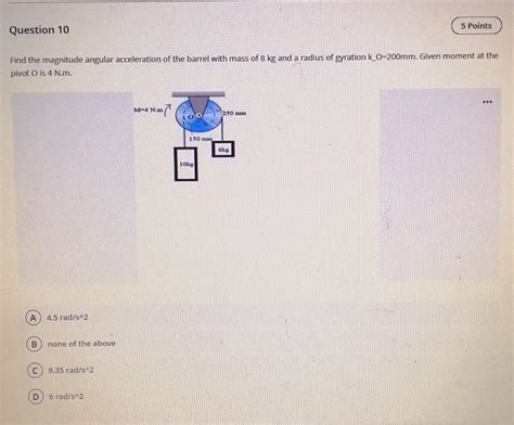 solved 5 points question 10 find the magnitude angular