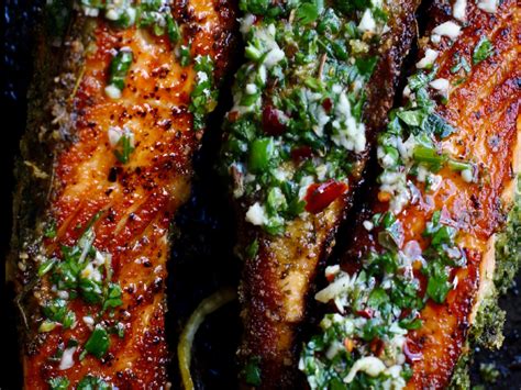 Herb Crusted Salmon With Salsa Verde