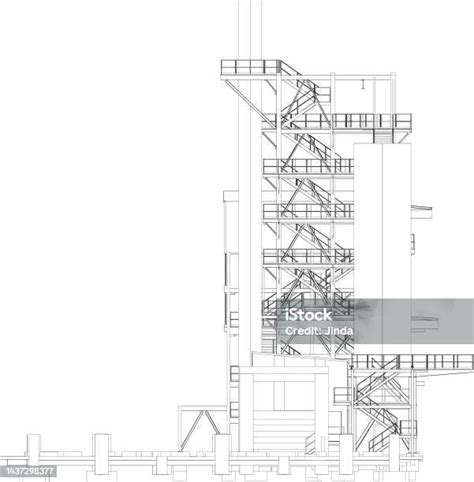 건물 프로젝트의 3d 그림 건설 산업에 대한 스톡 벡터 아트 및 기타 이미지 건설 산업 설계도 건설 현장 Istock