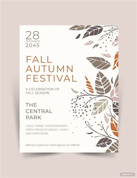 Editable Fall Flyer Templates In Word To Download
