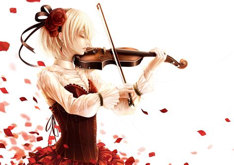 Wallpaper Illustration Blonde Anime Girls Short Hair Musical