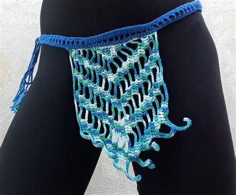 Crochet Loincloth Open Crotch G String Rainbow Beach Lingerie Etsy