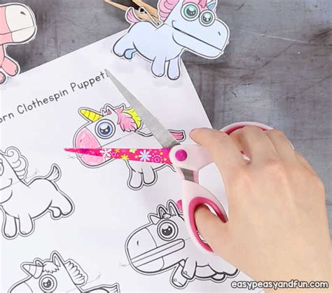 Unicorn Clothespin Puppets Easy Peasy And Fun