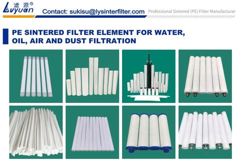 Porous Pe Filter Element Application