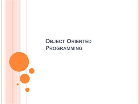 Object Oriented Programming In Java Lecture Ppt