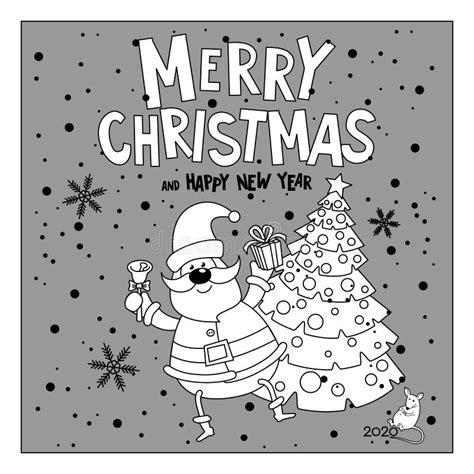 Santa Claus Vintage Merry Christmas Vector Eps10 Stock Vector