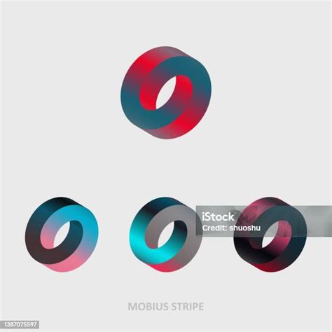 기하학적 미니멀리즘 그라데이션 모비우스 스트립 패턴 컬렉션 개념에 대한 스톡 벡터 아트 및 기타 이미지 개념 모던 양식 컴퓨터 그래픽 Istock