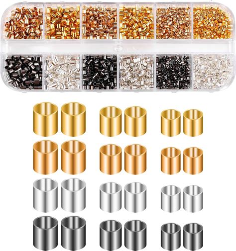 Kazetec Crimping Beads For Jewelry Making 2x2 Mm Crimp