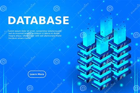 Server Room Isometric Cloud Storage Data Data Center Big Data