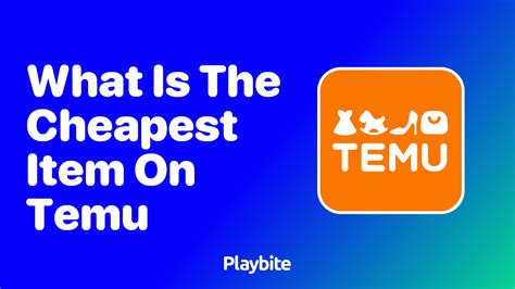 What Is The Cheapest Item You Can Find On Temu Playbite