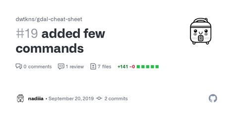 added few commands by nadiiia · pull request 19 · dwtkns gdal cheat