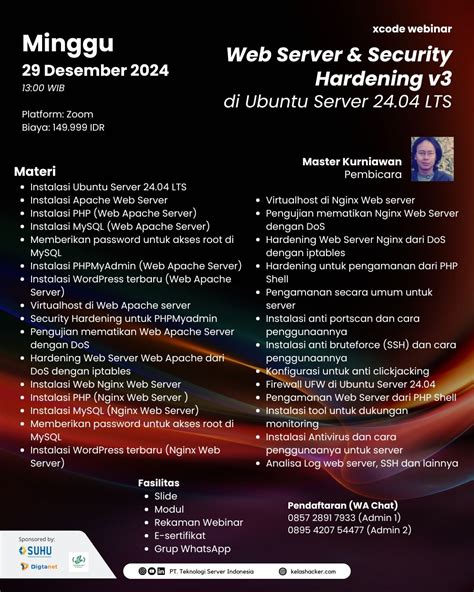 master kurniawan on linkedin webinar x code web server and security