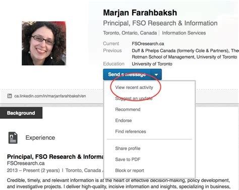 Quick Tip Tuesday Linkedin Activity Fso Research And Information
