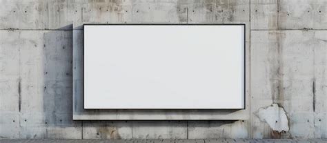 Premium Photo White Signboard Hanging On The Outdoor Wall For Display