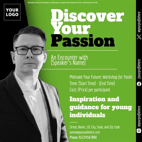 Editable Motivational Speaker Flyer Templates