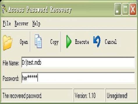 Access Password Recovery скачать на Windows бесплатно