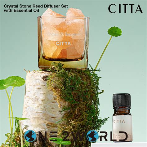 Citta Crystal Stone Reed Diffuser Set With Essential Oil Aromatherapy