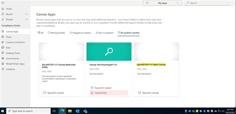 [coe Starter Kit Bug] App Editor And Only Saved But Used The Developer Compliance Center