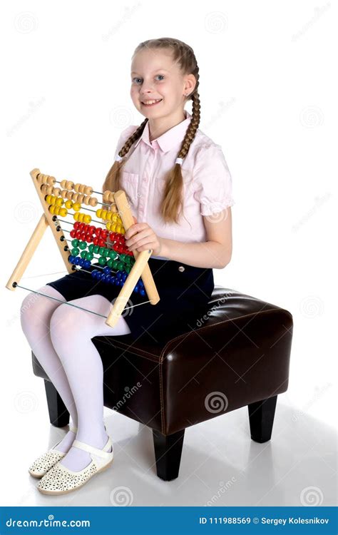 The Girl Counts On Abacus Stock Image Image Of Care 111988569
