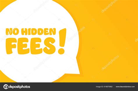 Hidden Fees Speech Bubble Hidden Fees Text Illustration Flat Style