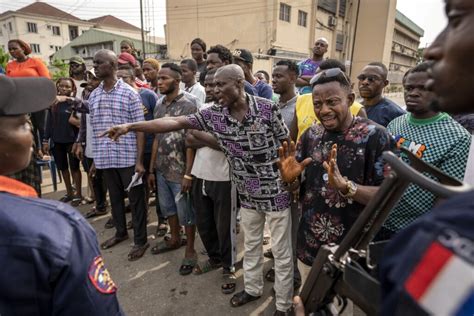 Protesters Opposition Parties Denounce Alleged Fraud In Nigerian