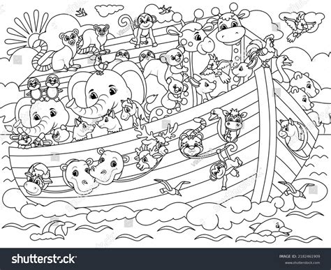 노아의 방주에 대한 기독교 성경 이야기 스톡 벡터로열티 프리 2182461909 Shutterstock