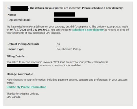 Metadata Consulting Dot Ca UPS Phishing Email With Subject Please Note UPS Schedule