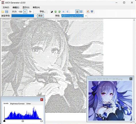 ascgen 2中文版下载 ascii generator 字符画生成器 绿色版下载 v2 0 3322软件站