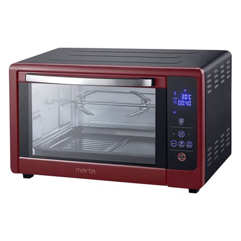 Мини-печь MARTA MT-4269 бордовый гранат, 50 л, сенсор+конвекция+вертел ...