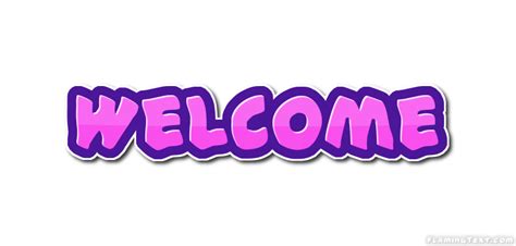 Welcome Лого Бесплатный инструмент для дизайна имени от Flaming Text
