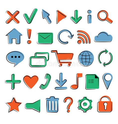 Flat Icons For Web Design Stock Vector Illustration Of Location 48645777