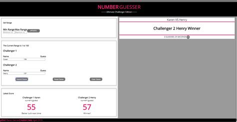 GitHub Saykaren Number Guesser Two Player Guessing Game