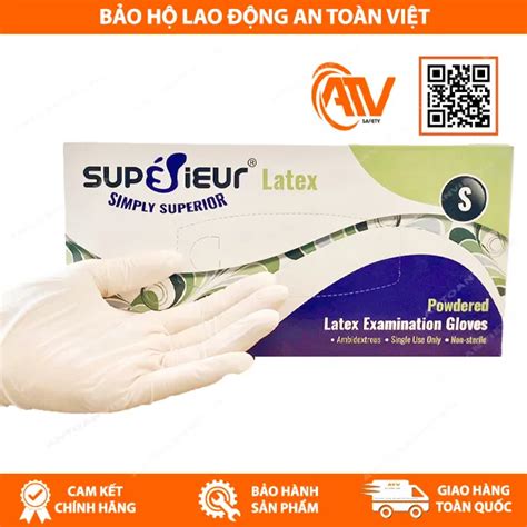 Găng tay y tế có bột Latex Supérieur An Toàn Việt